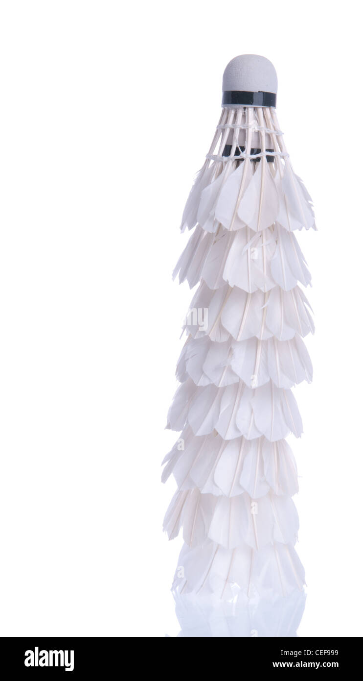 stack of white badminton shuttlecocks isolated on white background ...