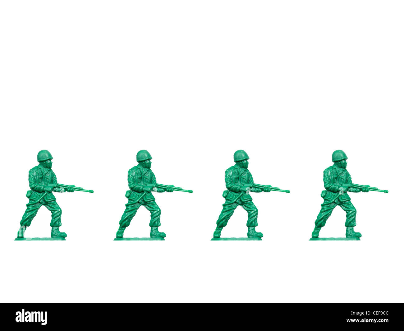 Toy soldiers isolated against a white background Stock Photo - Alamy