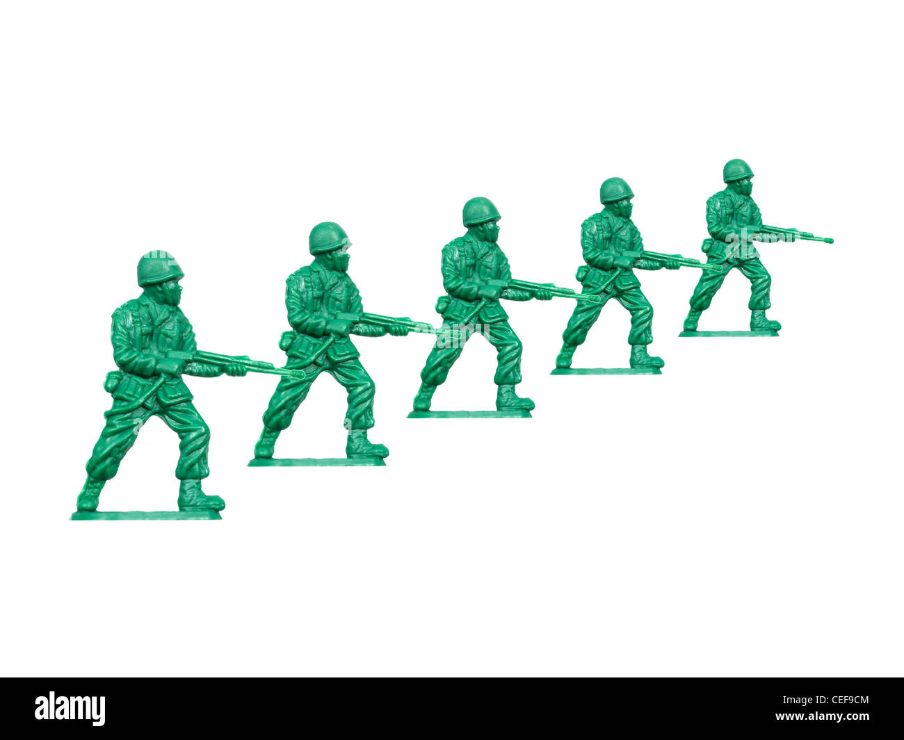 Toy soldiers isolated against a white background Stock Photo - Alamy