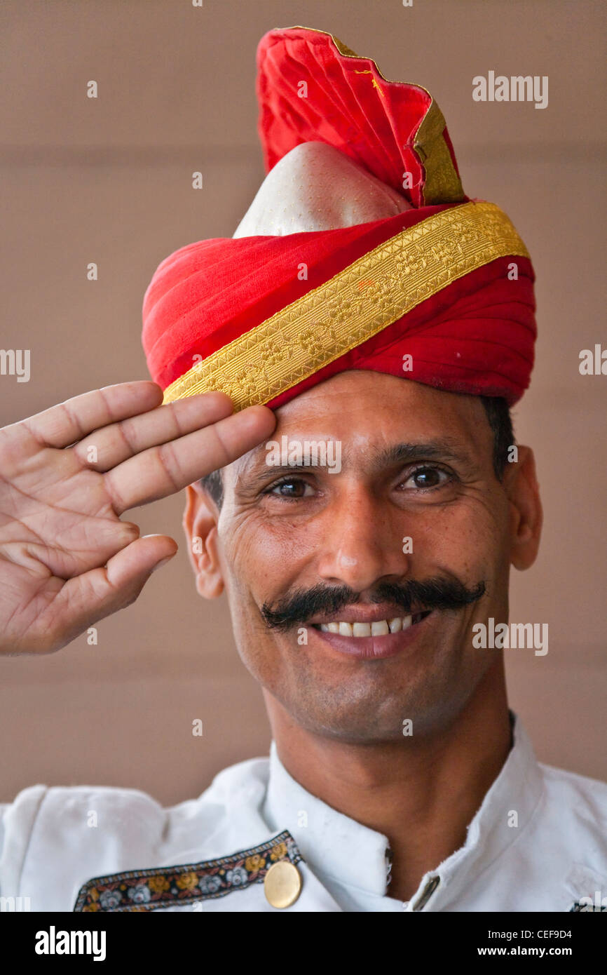 Indian guard, Varanasi, India Stock Photo - Alamy