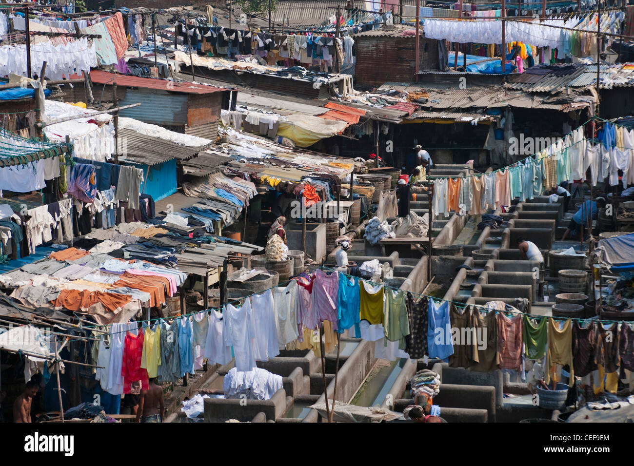 Dhobi Ghat, the world's largest outdoor laundry, Mumbai, India Stock ...