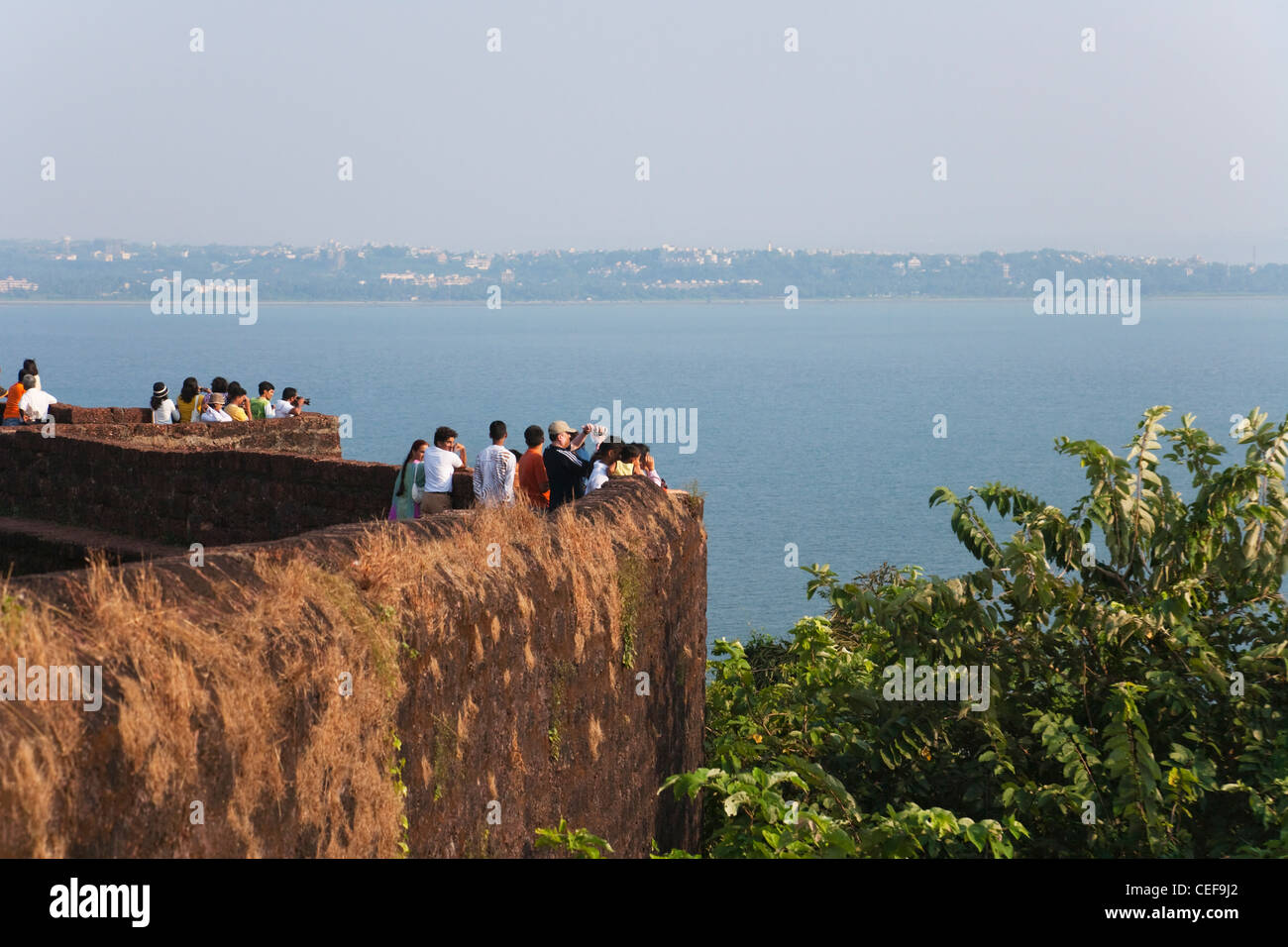 Fort Aguada overlooking Sinquerim Beach and the Arabian Sea, Goa, India ...