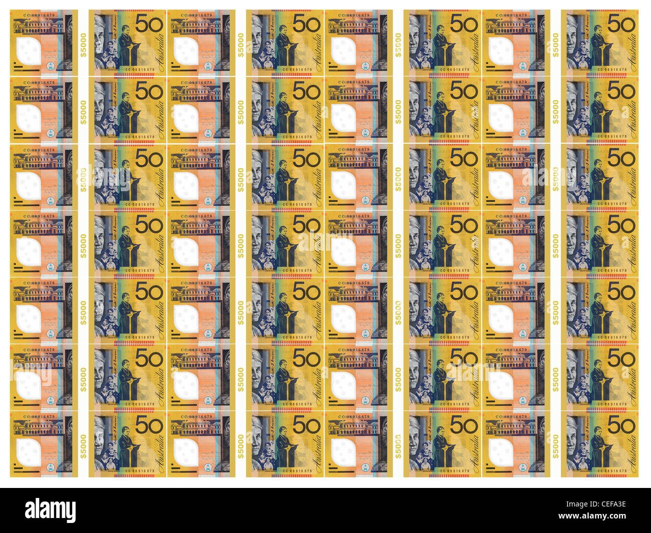 Australian currency isolated against a white background Stock Photo - Alamy