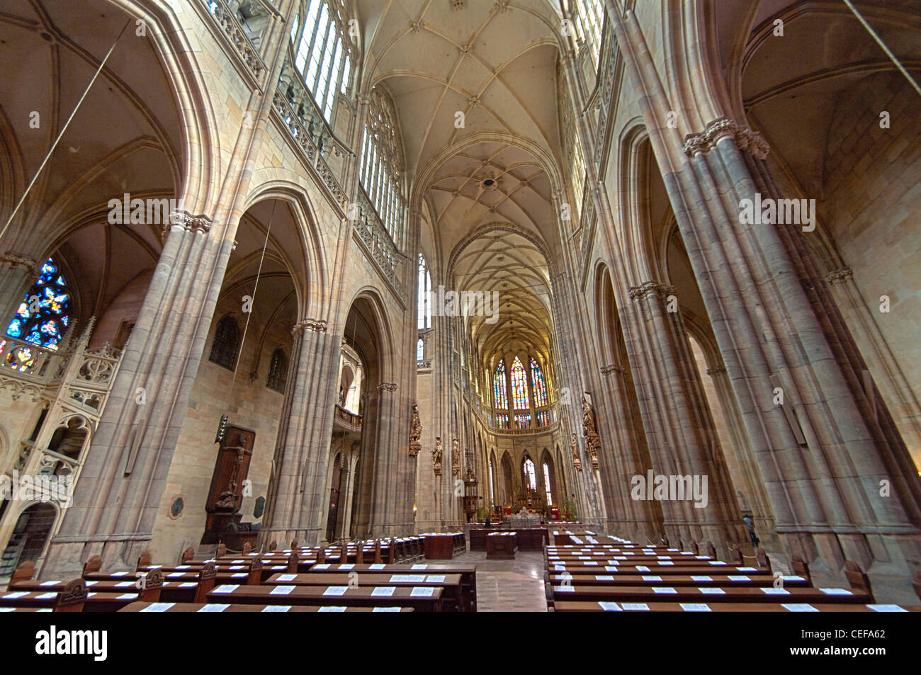 empty cathedral of st vitus church, Prague Stock Photo - Alamy