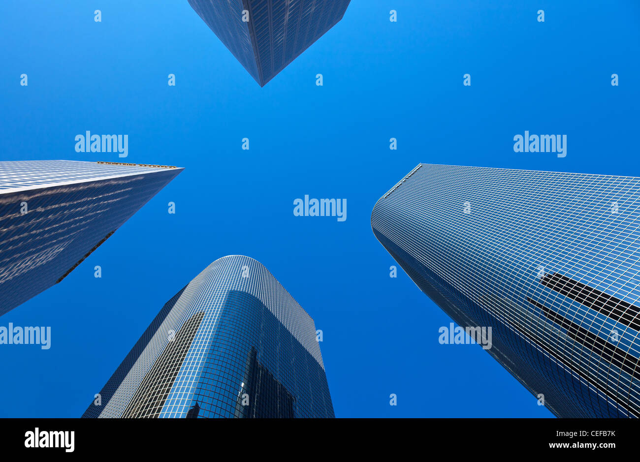 U.S.A., California, Los Angeles, downtown, the Grand Av. towers Stock ...