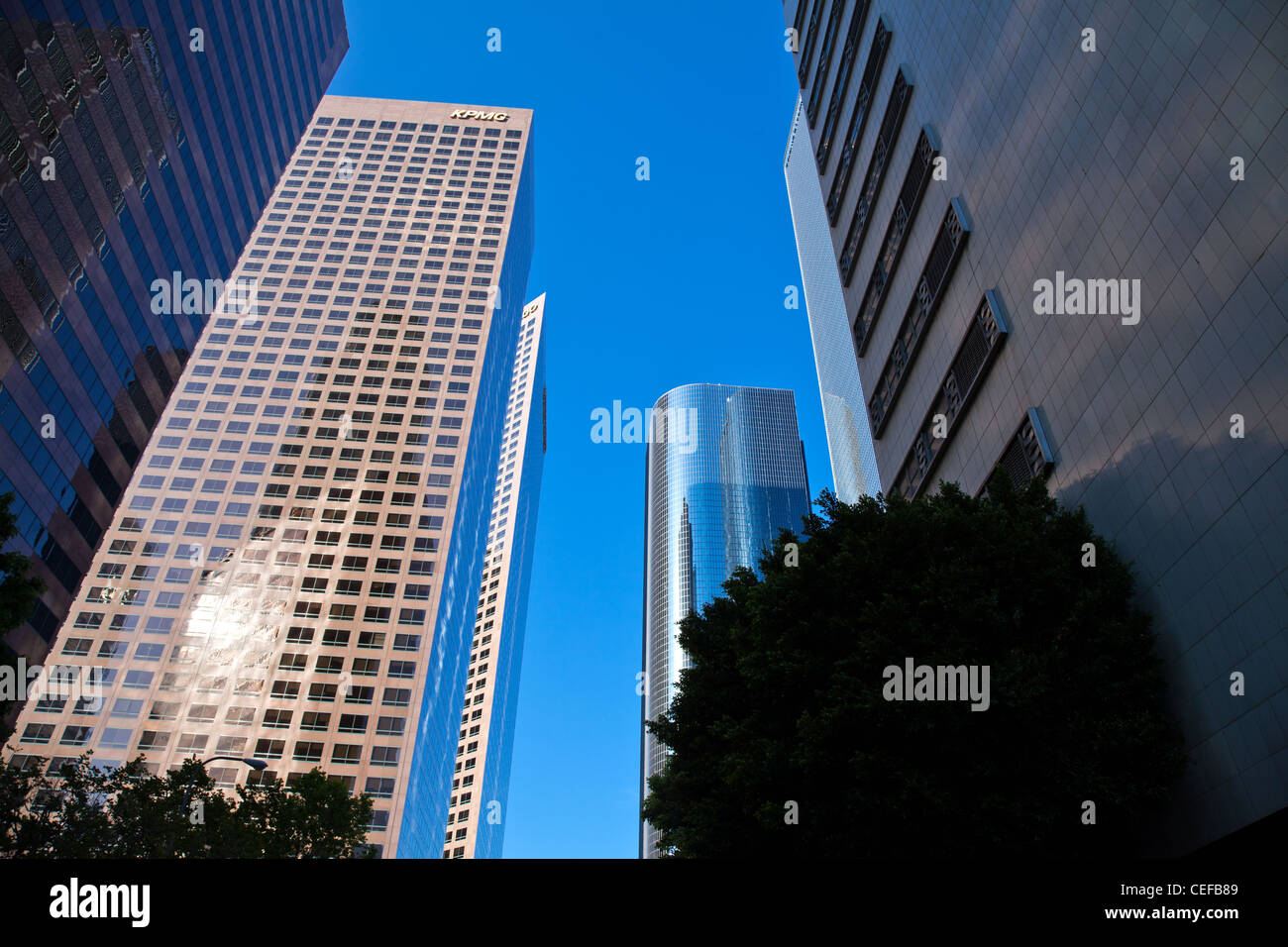 U.S.A., California, Los Angeles, downtown, the Grand Av. towers Stock ...