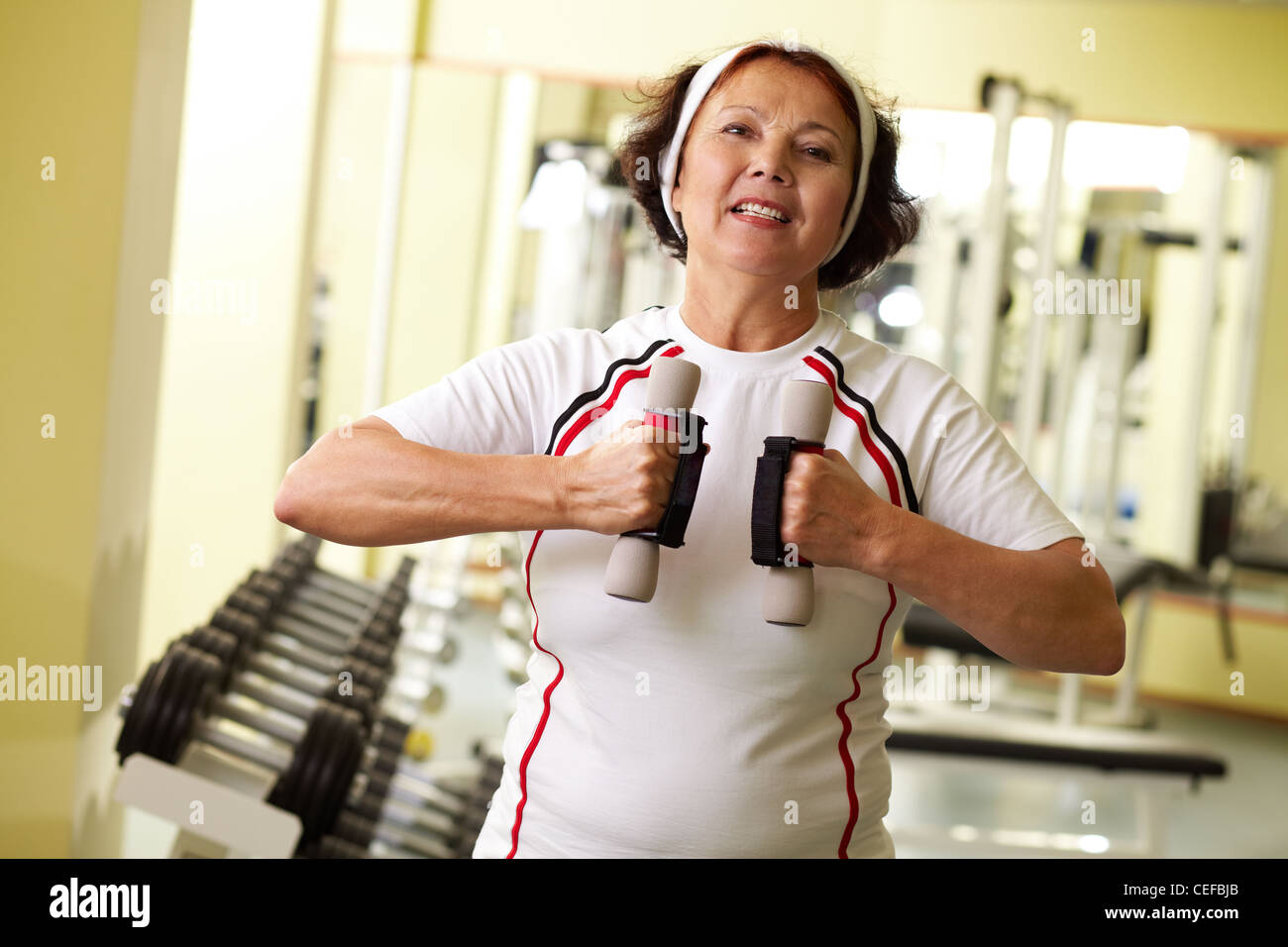 Woman persistent positive exercise hi-res stock photography and images ...