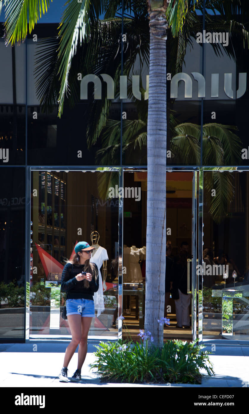 U.S.A., California, Los Angeles, the famous Rodeo Drive shops Stock ...