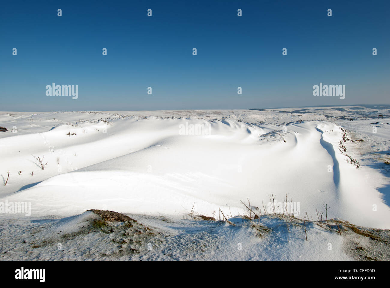 Snow drifts on north Youkshire moors Stock Photo - Alamy