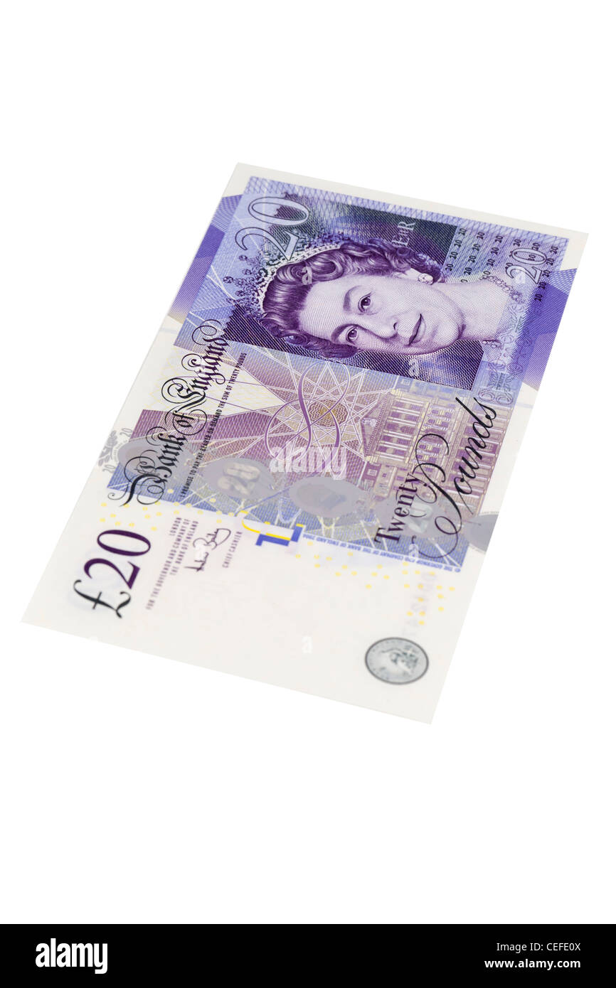 British 20 pound banknote bill hi-res stock photography and images - Alamy