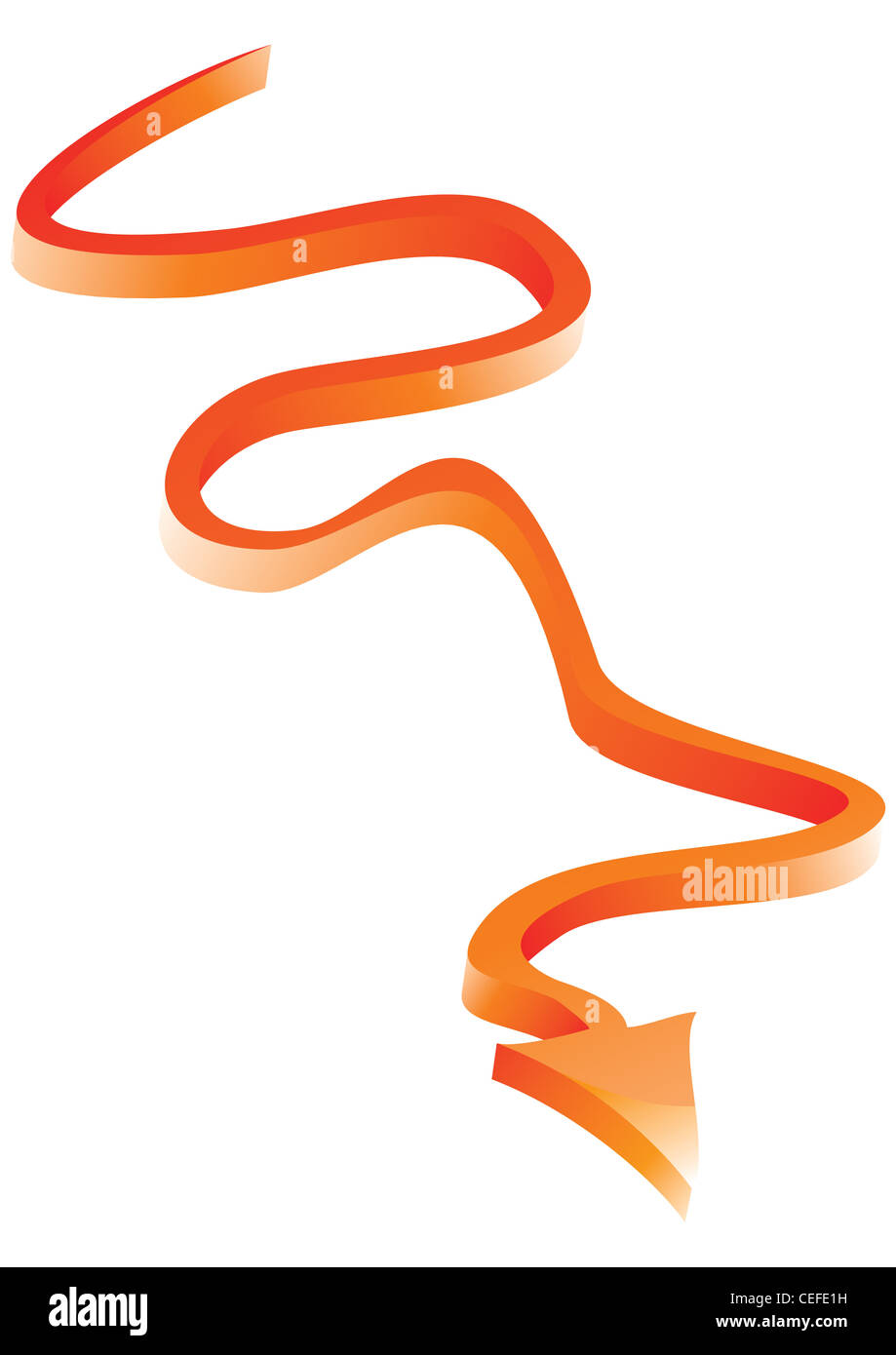 3d shiny arrow in perspective, illustration Stock Photo - Alamy