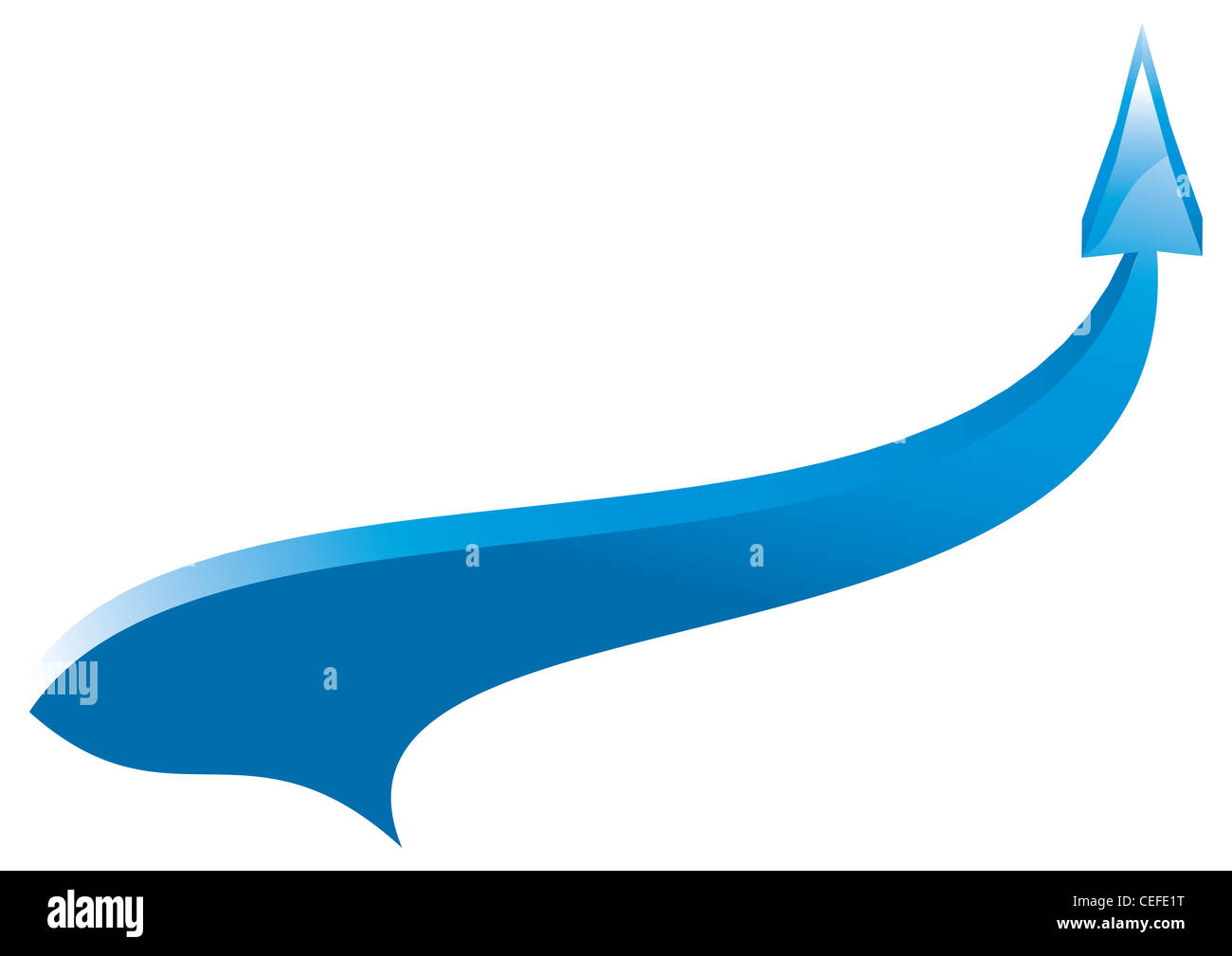 3d shiny arrow in perspective, illustration Stock Photo - Alamy