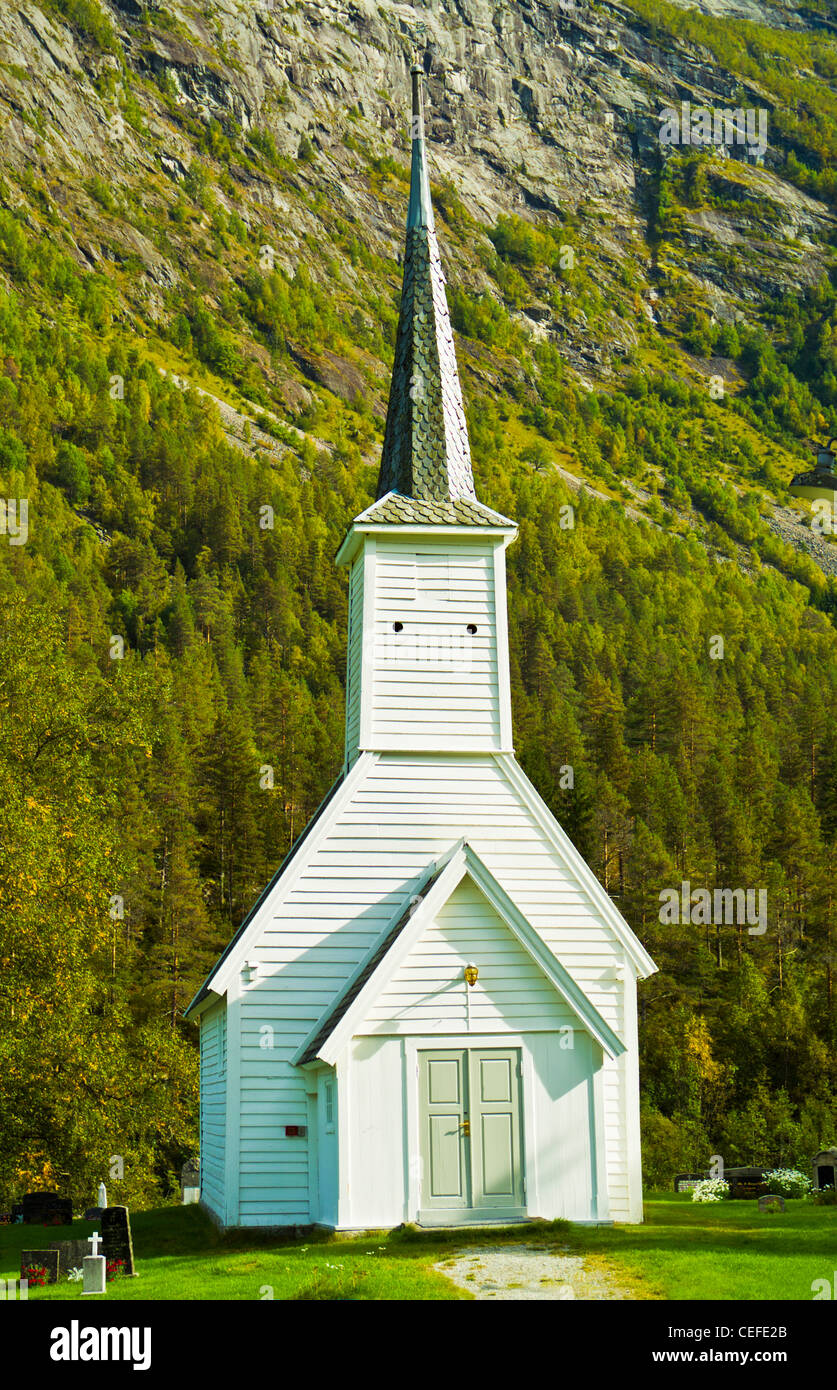 Norway Jostedal church Jostedal parish a lutherian White Norwegian ...