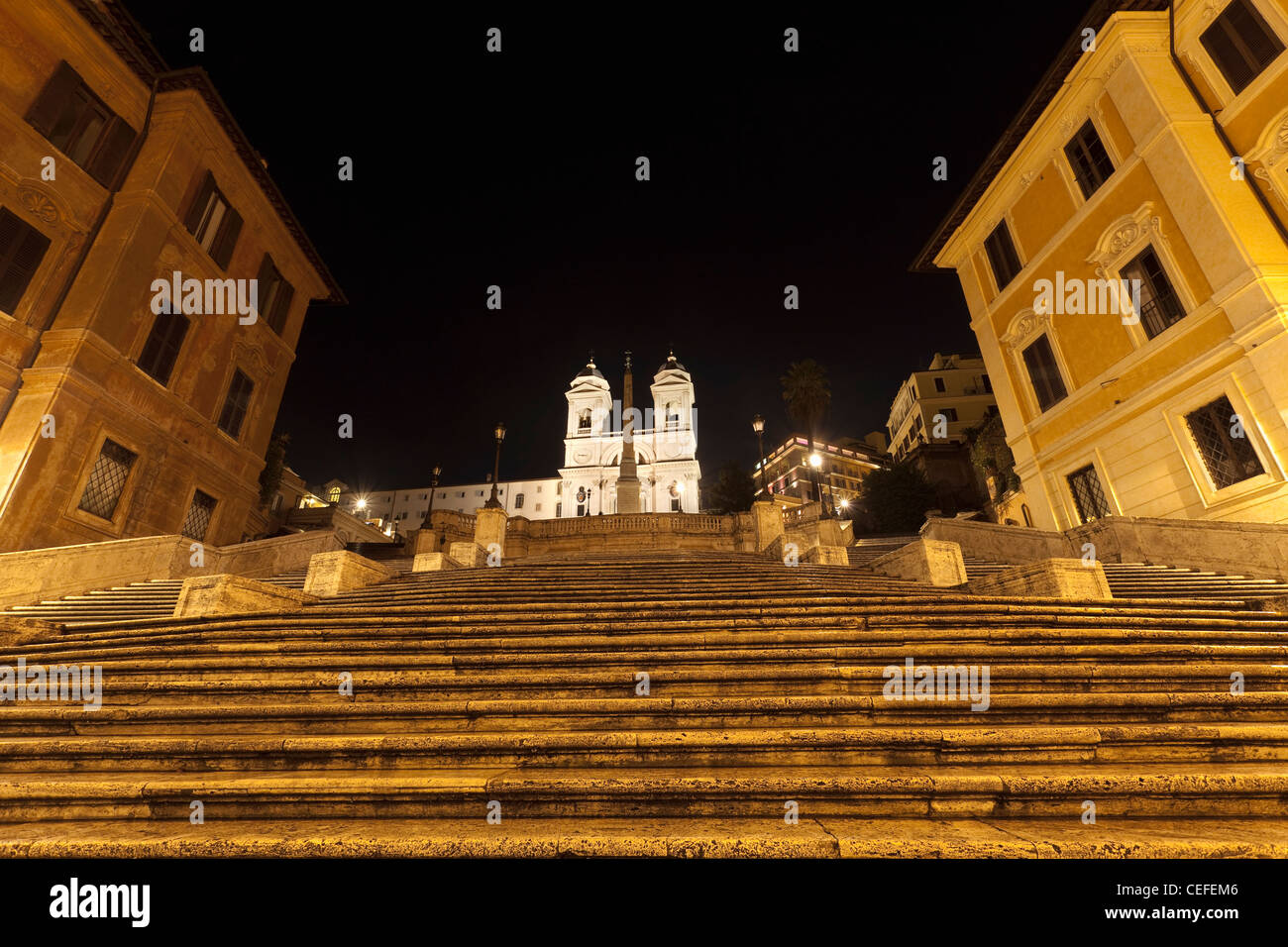 Spanish Steps lit up at night Stock Photo - Alamy