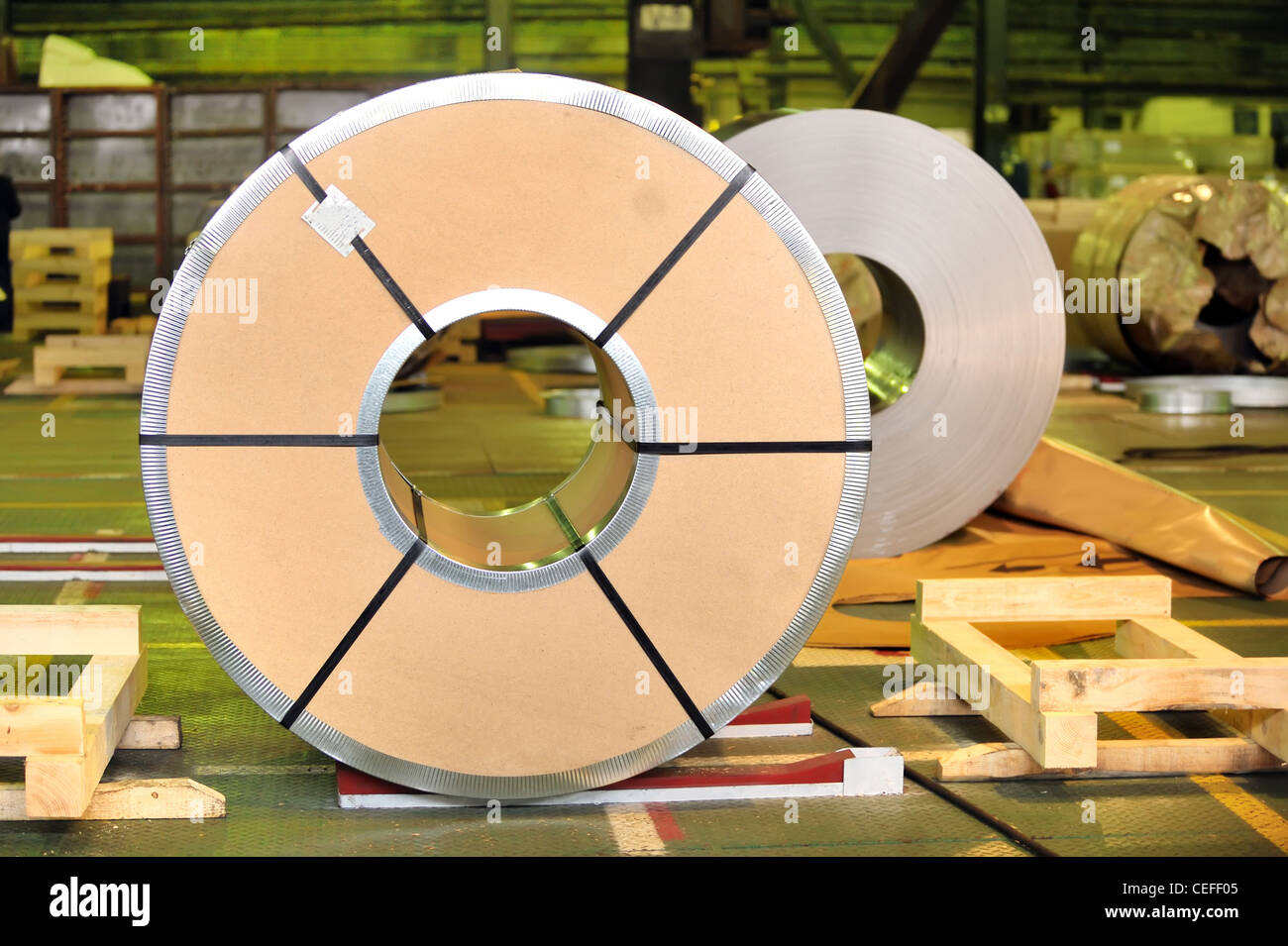 packed roll of steel sheet Stock Photo - Alamy