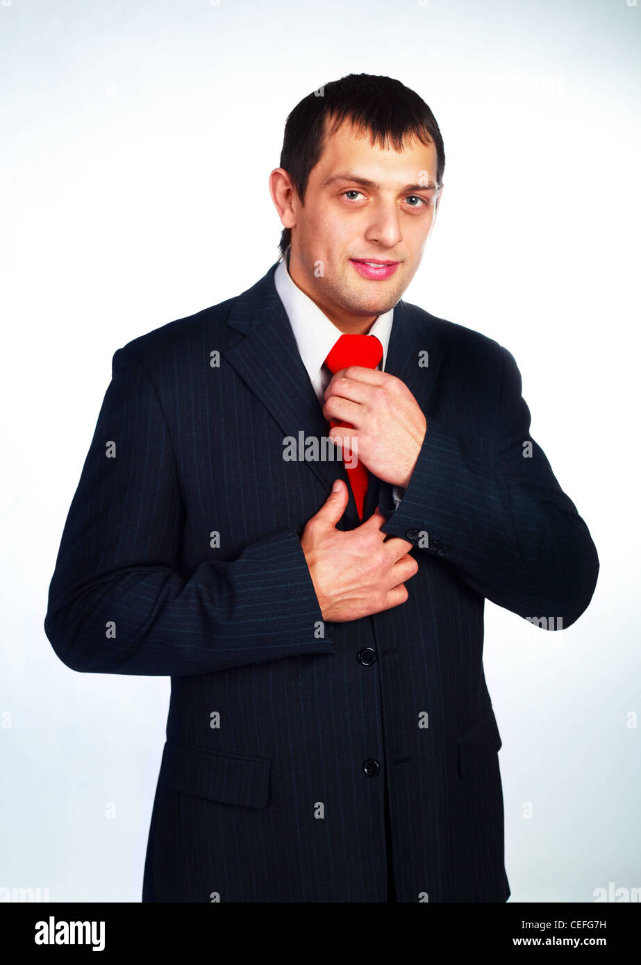 handsome young businessman ,wearing a costume Stock Photo - Alamy