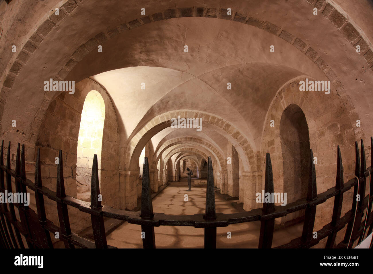 Famous Crypt, beneath Winchester cathedral, Hampshire, England Stock ...