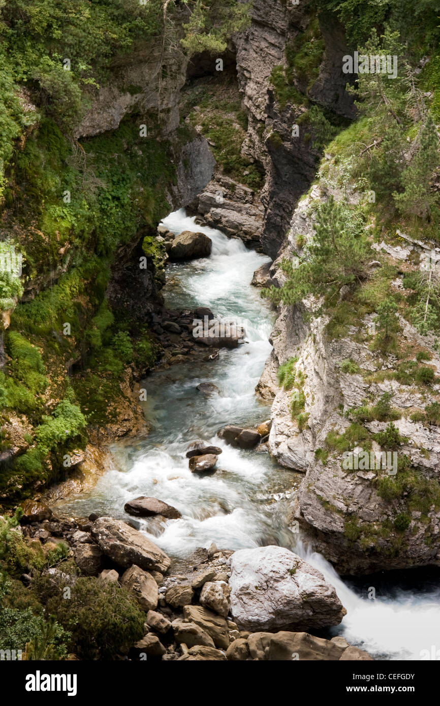french pyrenee mountains , river in a canyon Stock Photo - Alamy