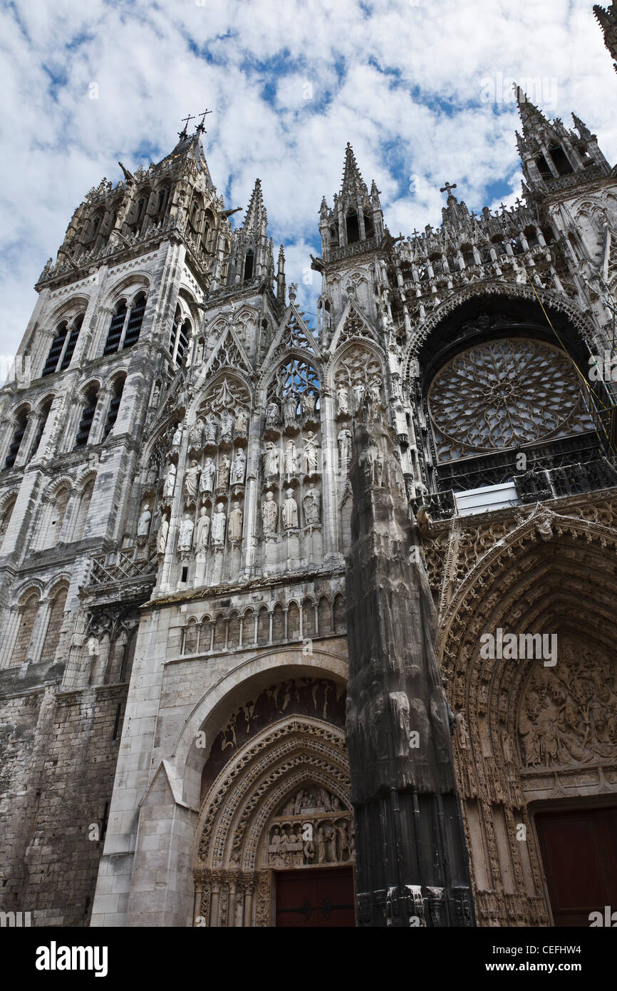 Cathedral of Notre Dame (west front), Normandy, France Stock Photo - Alamy
