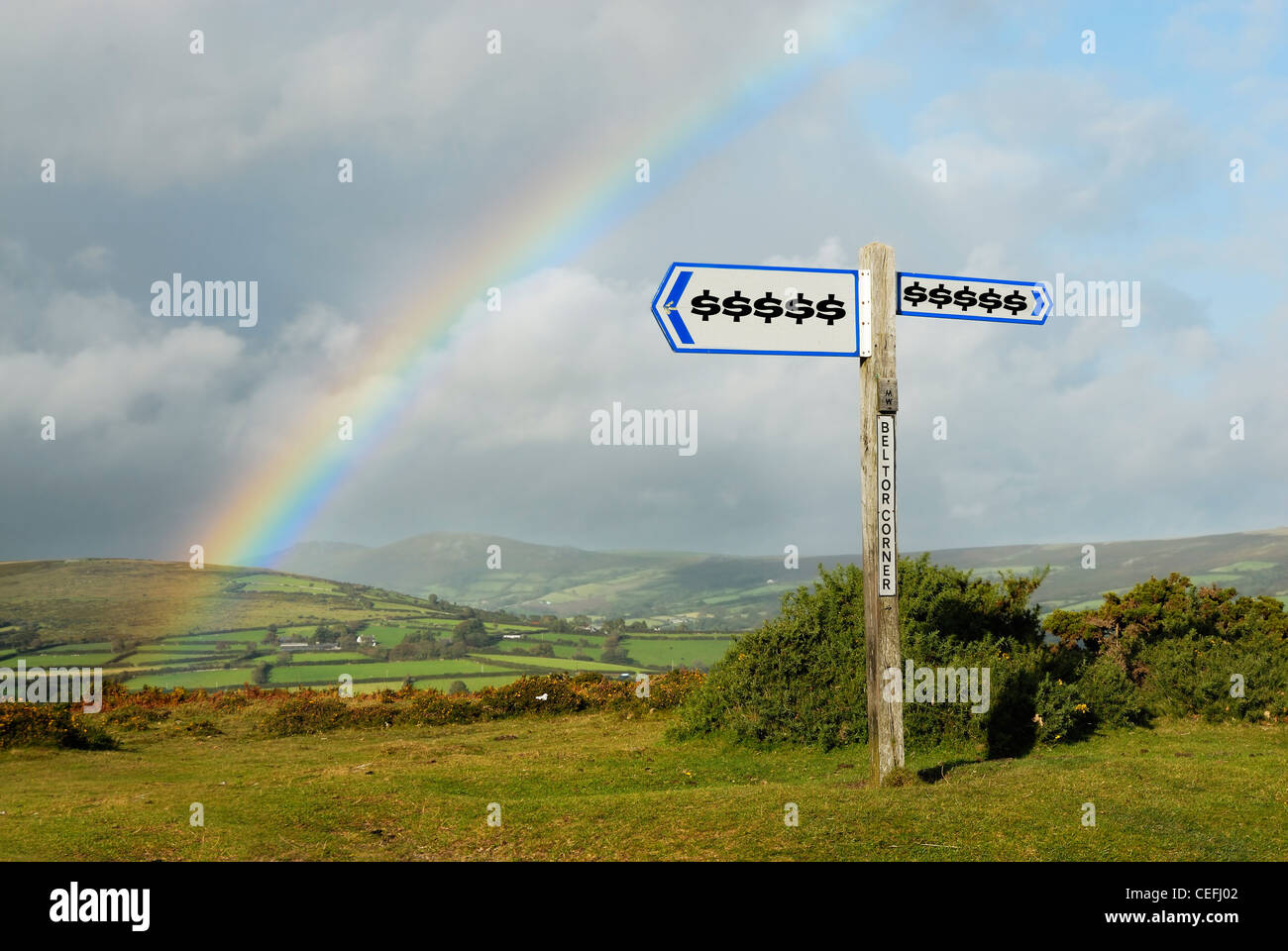 Dollar sign and road sign hi-res stock photography and images - Alamy