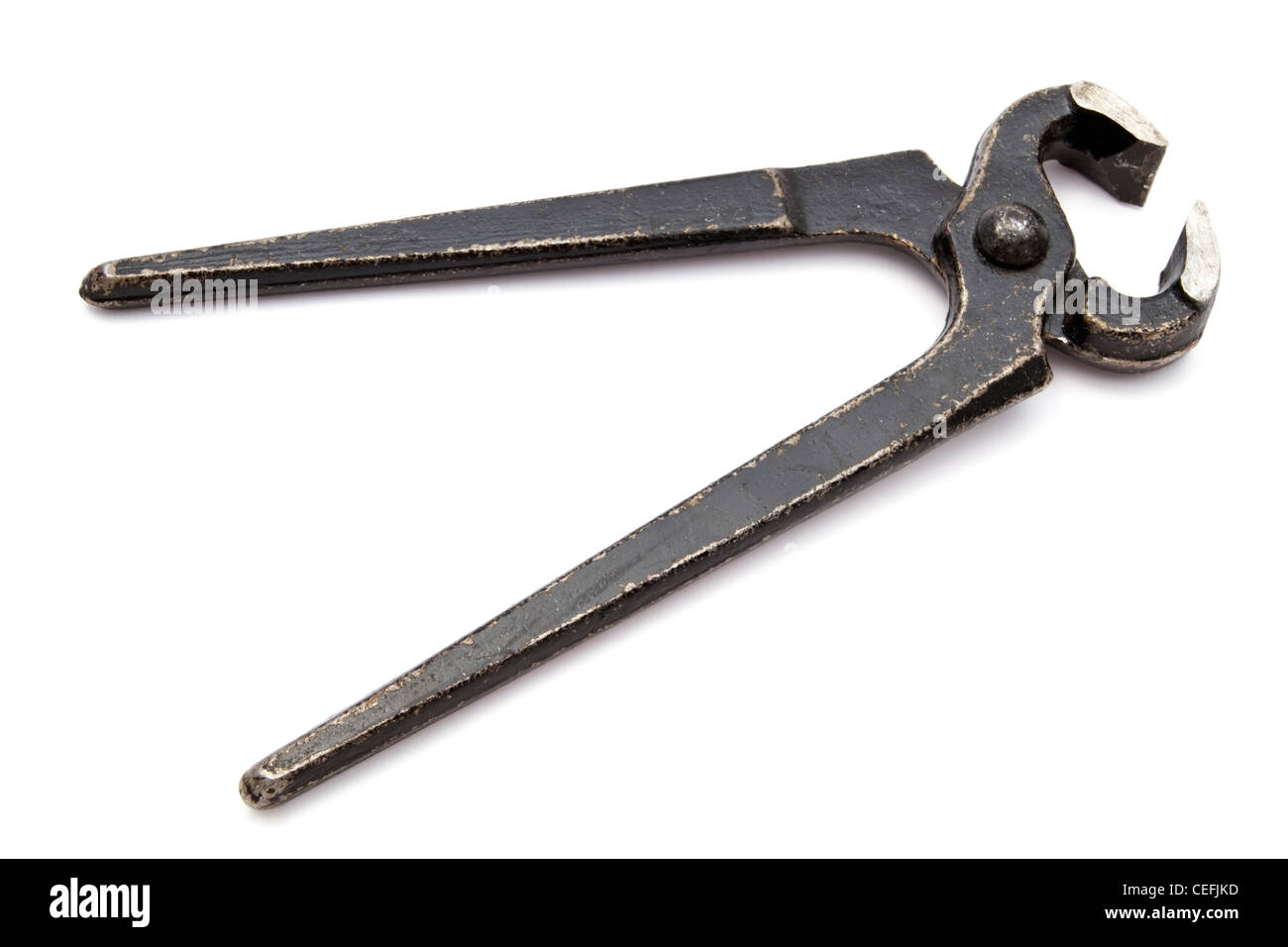 Old pliers isolated on white background Stock Photo - Alamy