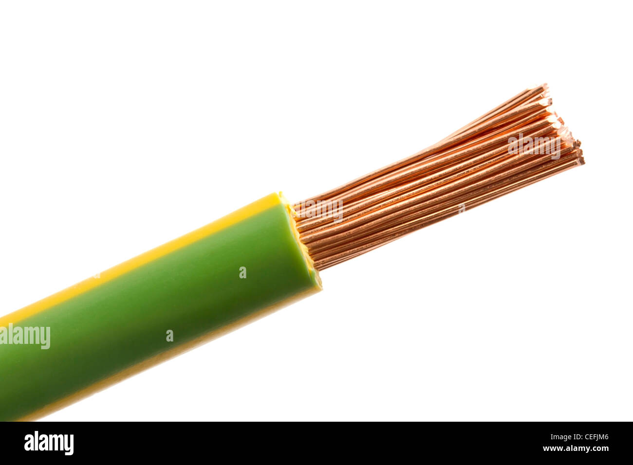 Electrical wires isolated on white background Stock Photo - Alamy