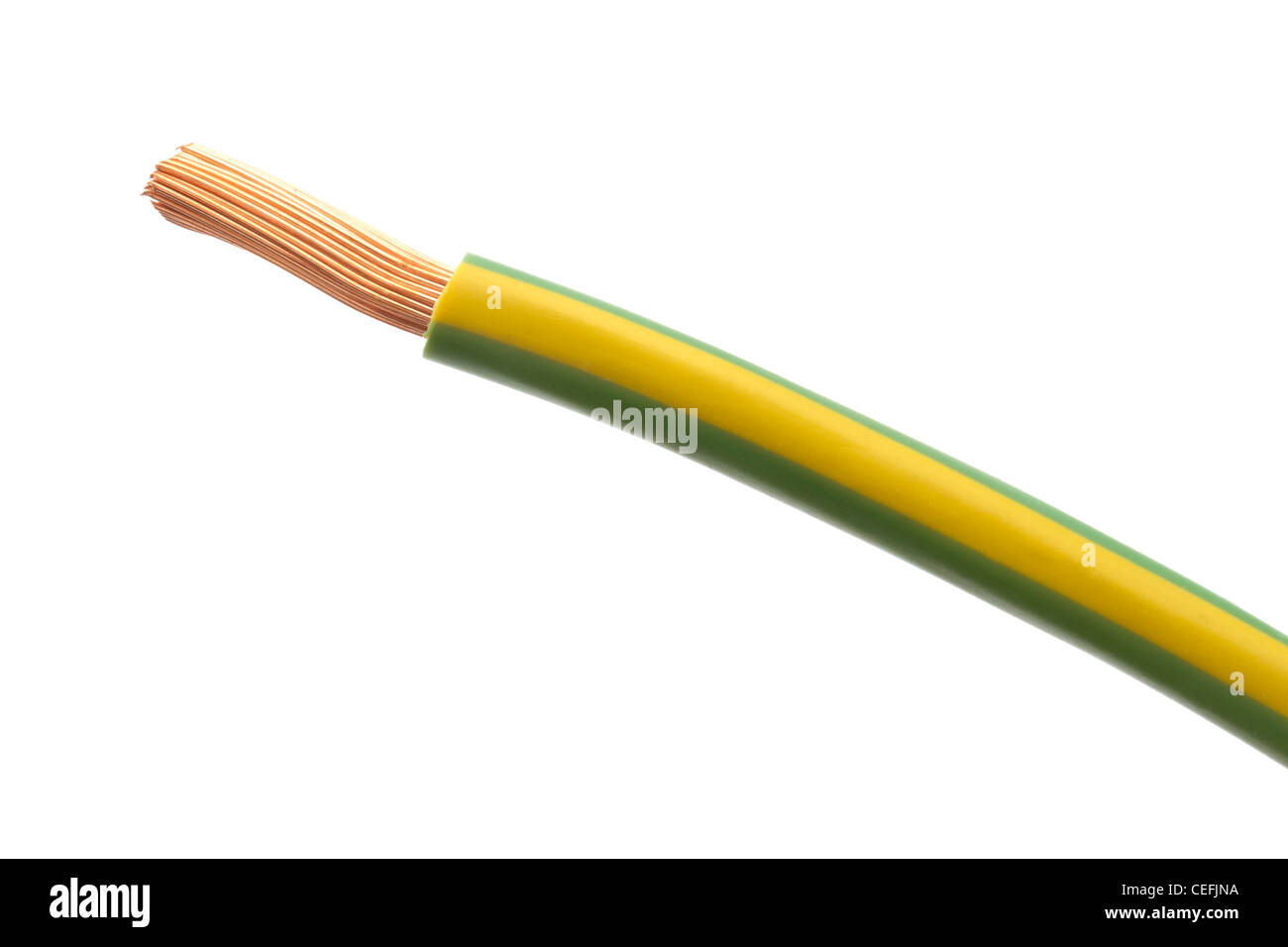 Electrical wire isolated on white background Stock Photo - Alamy