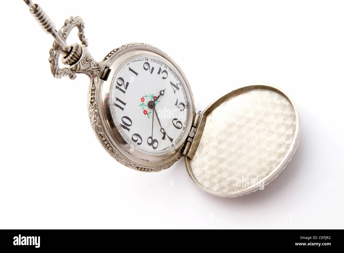 Vintage Pocket Watch isolated on white background Stock Photo - Alamy