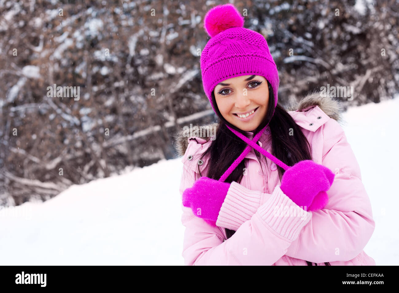 happy woman ice skating outdoor Stock Photo - Alamy