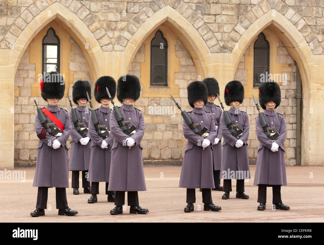 The Changing of the Guard at Windsor Castle. Windsor, Berkshire ...