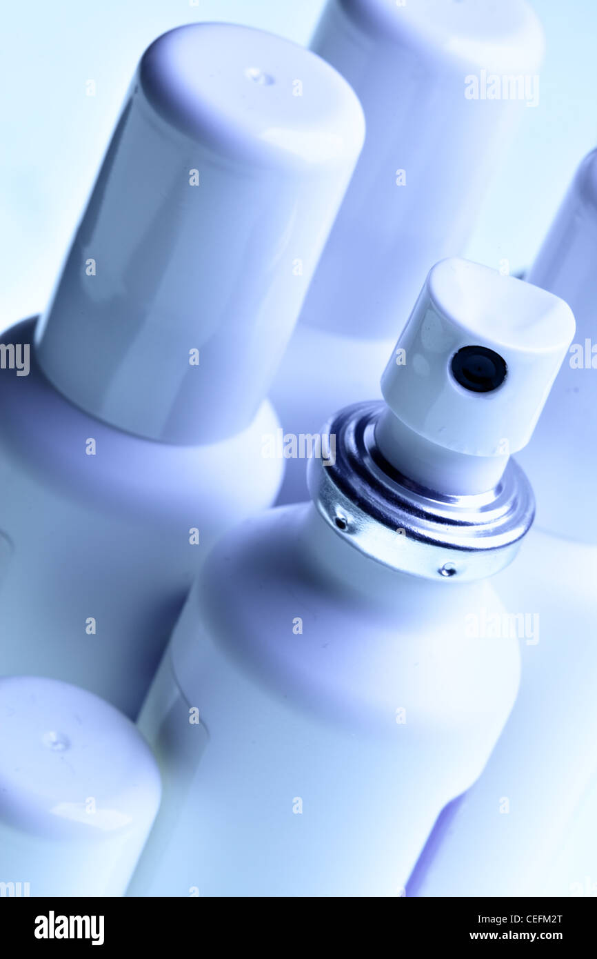 Many spray cans with drugs close up Stock Photo - Alamy