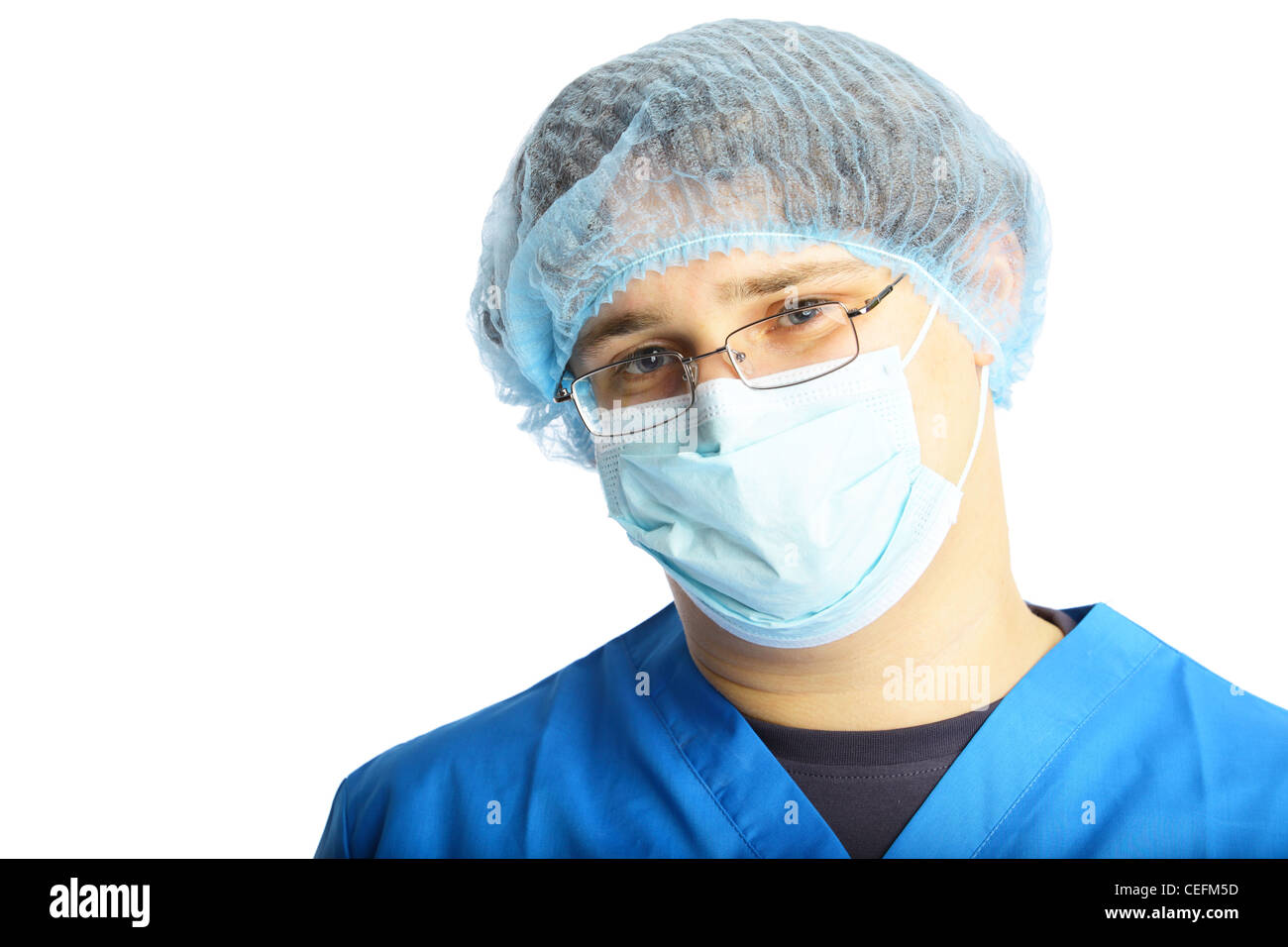 Portrait of the doctor close-up isolated over white background Stock ...