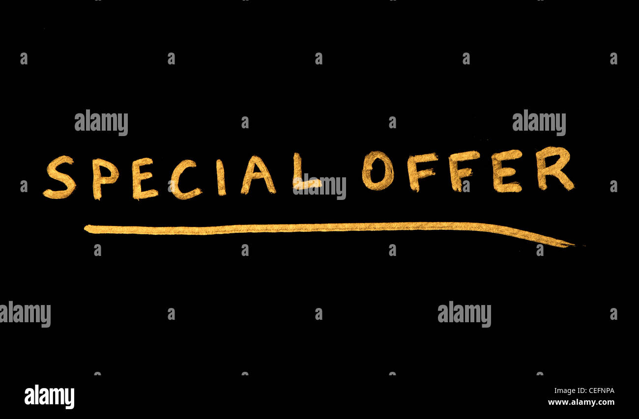 Notice Special Offer High Resolution Stock Photography and Images - Alamy