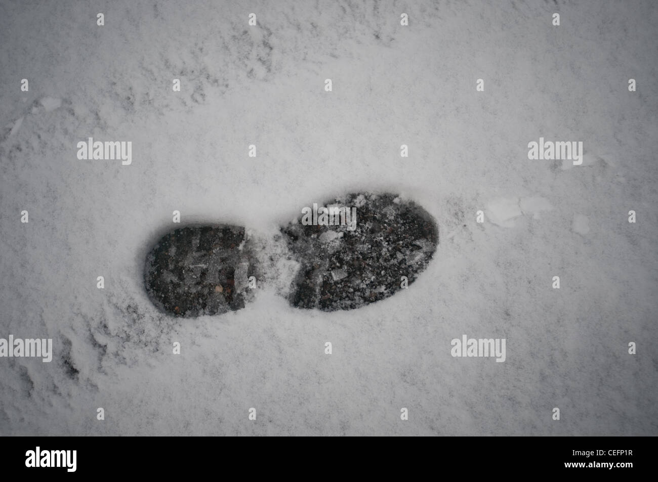 Boot tracks in snow hi-res stock photography and images - Alamy