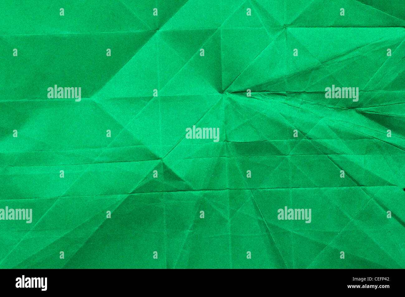 Crumpled paper green texture Stock Photo - Alamy