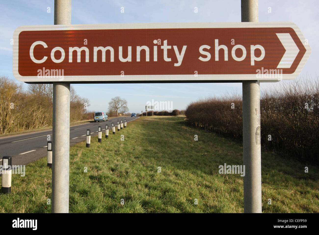 Community Shop Sign Stock Photo - Alamy