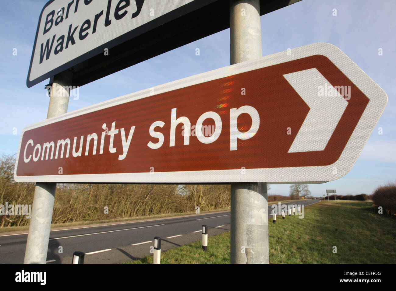 Community Shop Sign Stock Photo - Alamy
