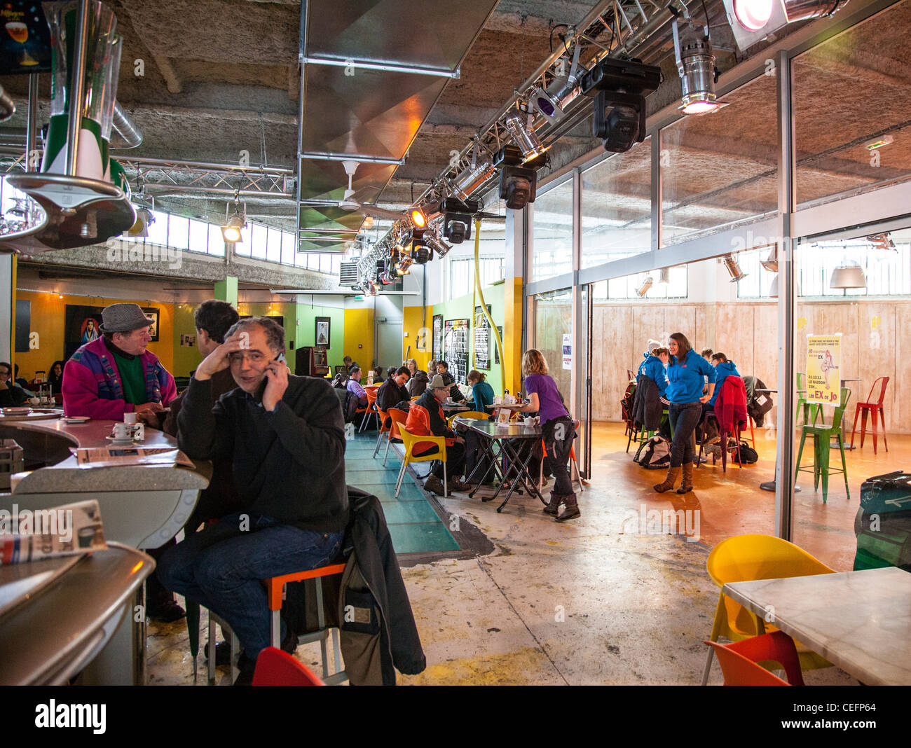 Bazoom, popular bar in the centre of Bourg St Maurice, France Stock ...
