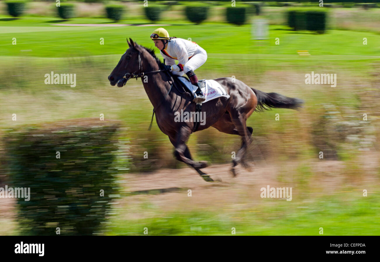 Female jockeys riding horse hi-res stock photography and images - Alamy