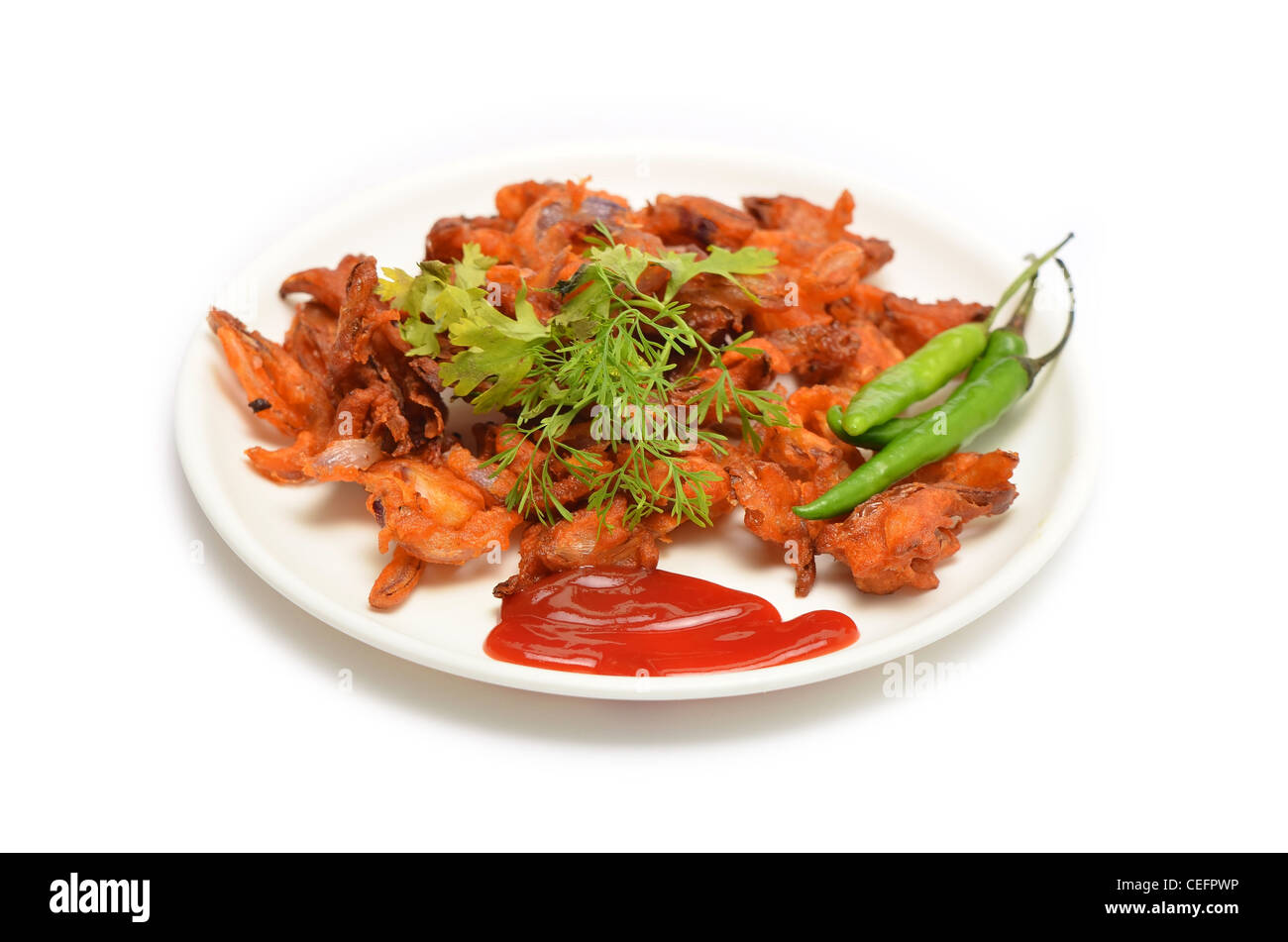 White background pakoda Cut Out Stock Images & Pictures - Alamy