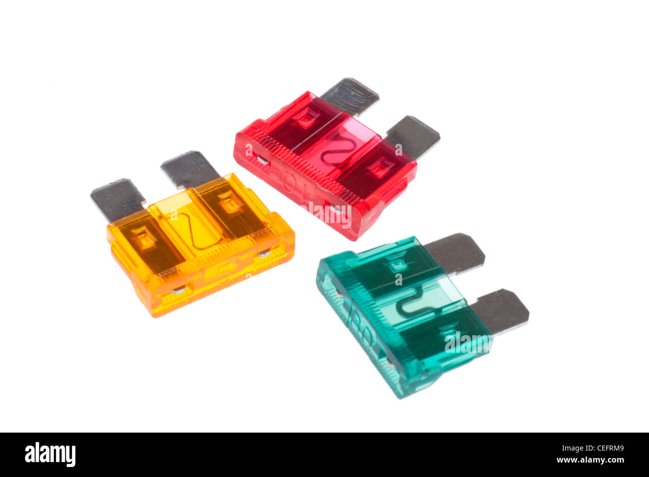 Automobile fuses, isolated on white Stock Photo - Alamy
