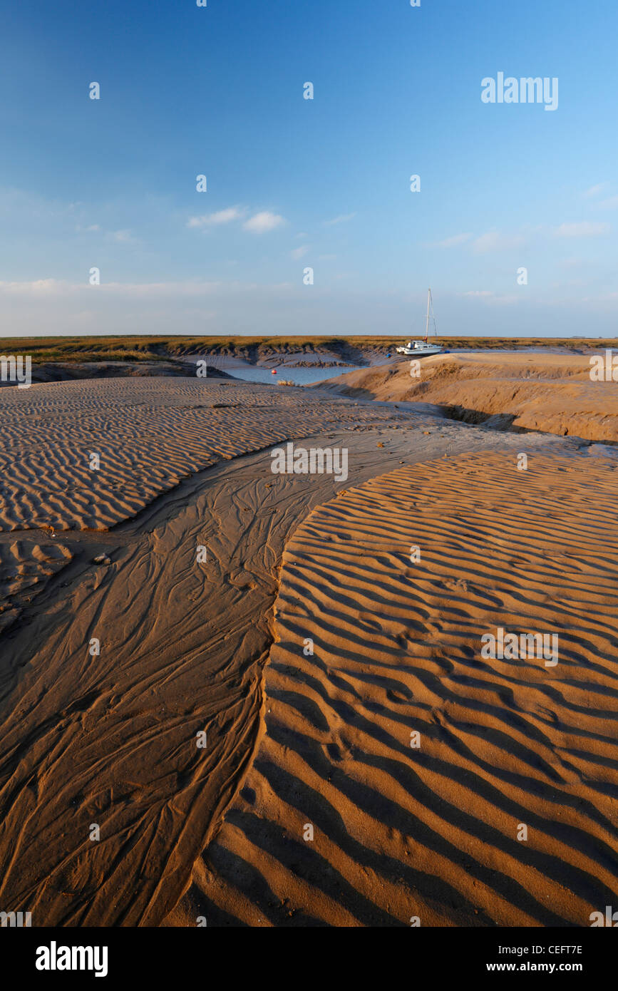 Beach at Uphill and River Axe Estuary. Weston-super-Mare, Somerset ...