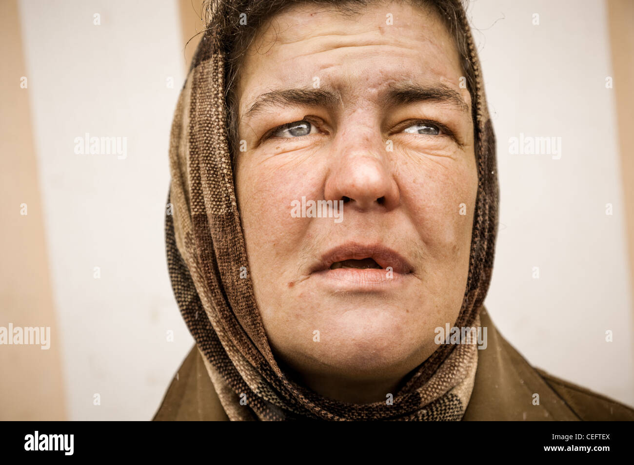 photo shows one of social problem - poverty and homeless of people ...