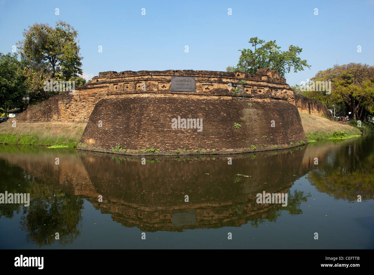 Katam Corner Historical Landmark and Moat in Chiang Mai City Thailand ...