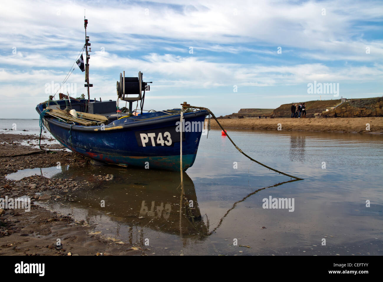 small boat at mooring Stock Photo - Alamy
