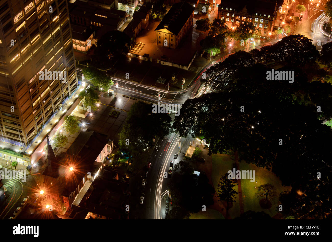 High level oblique aerial of Night , Sydney Stock Photo - Alamy