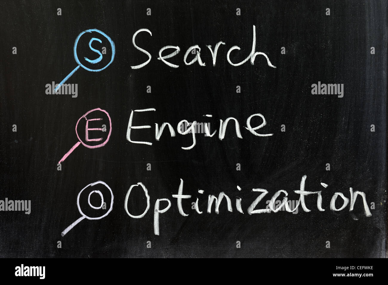 Chalk drawing - Search engine optimization Stock Photo - Alamy