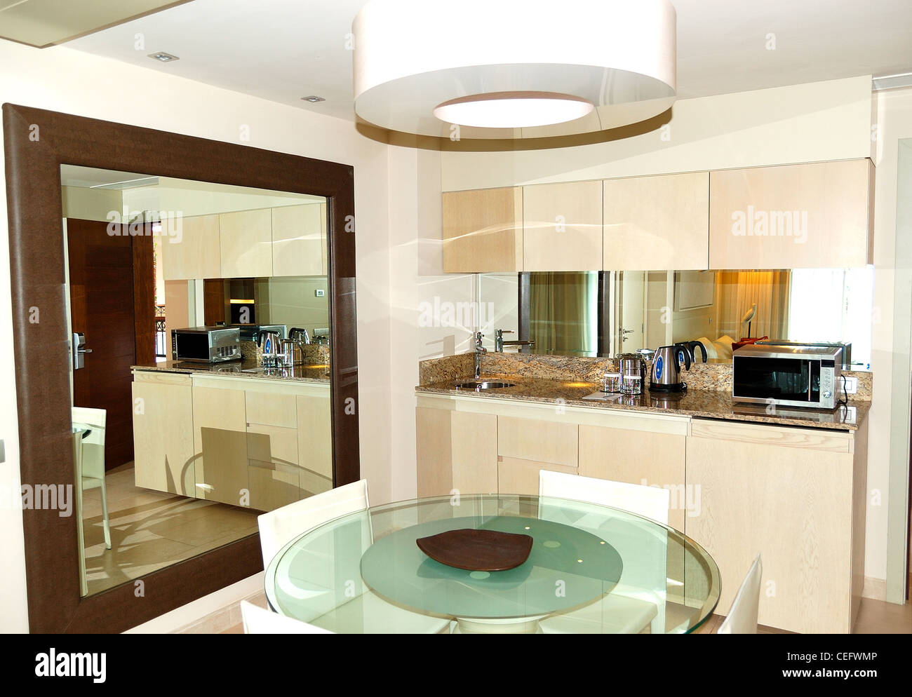 Kitchen interior at luxury villa, Tenerife island, Spain Stock Photo ...