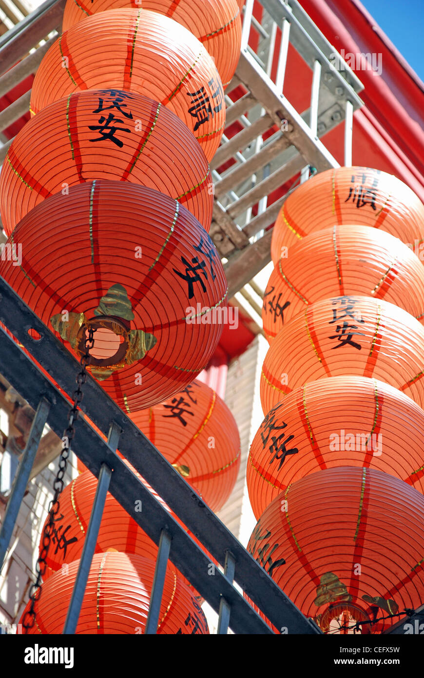 View of the chinese traditional lantern decoration Stock Photo - Alamy