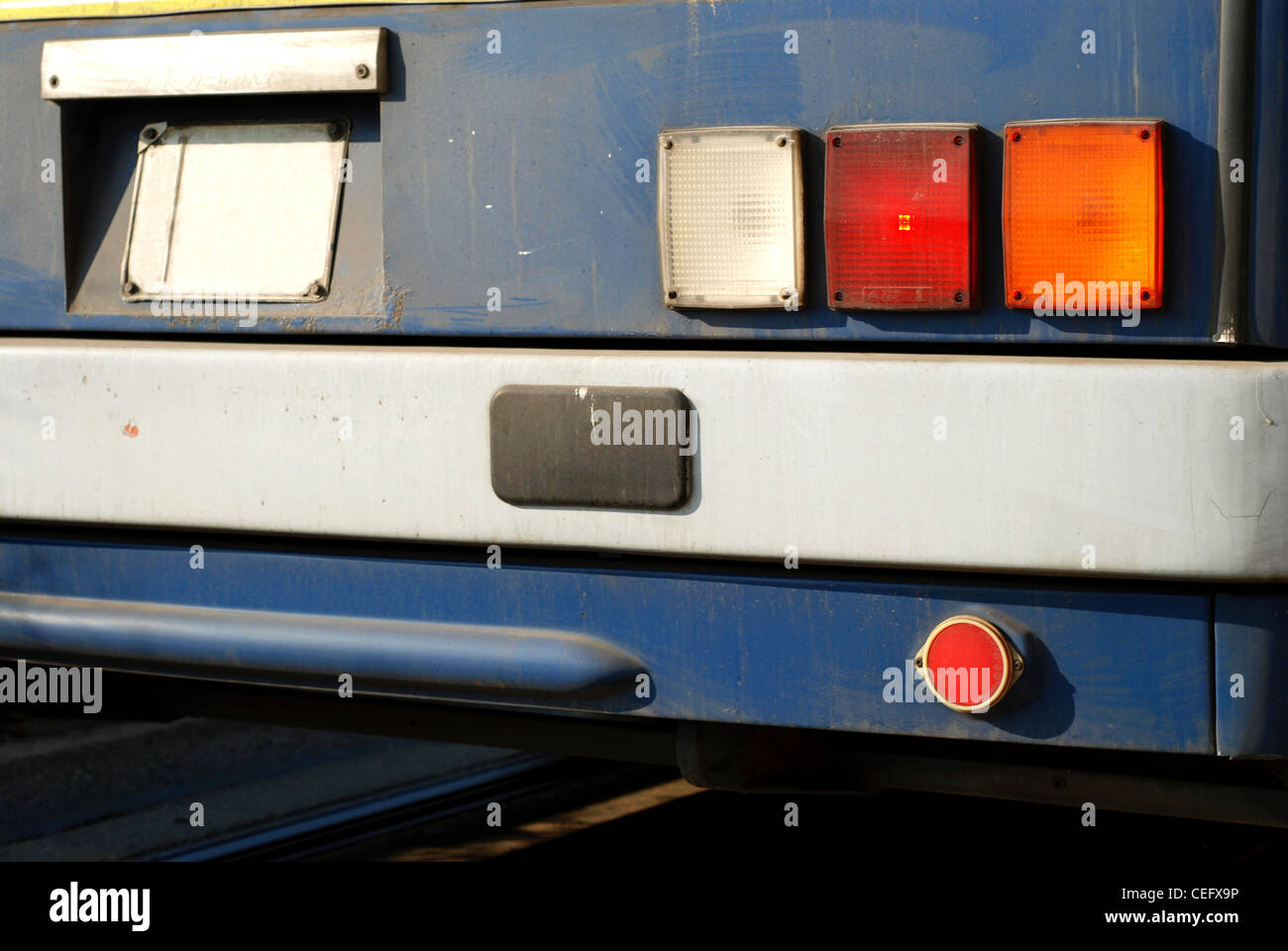 Bus back detail Stock Photo - Alamy